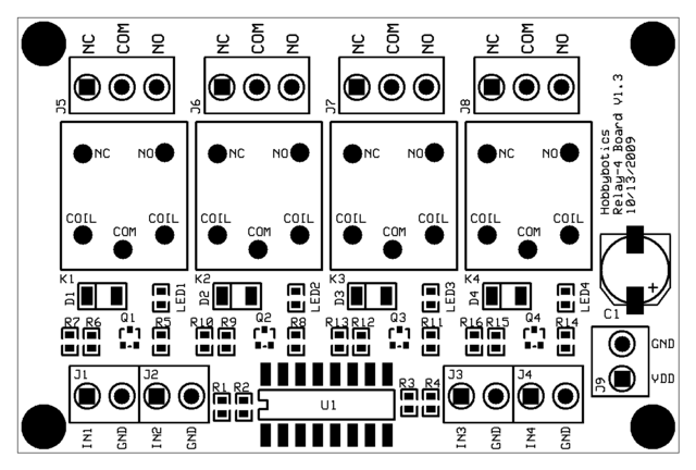 Hobbybotics Optoisolated Relay Controller | Hobbybotics